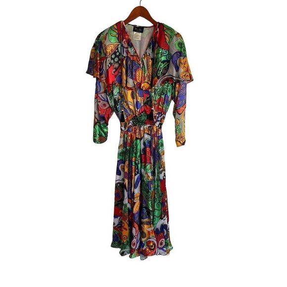 Diane Freis | Dresses | Vtg 8s Dianefreis Bold Colorful ...